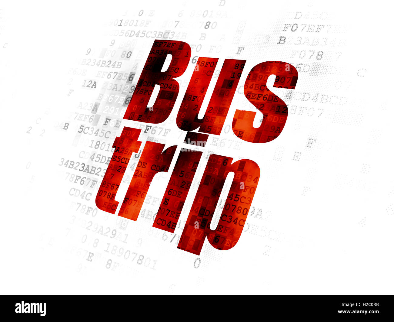 Vacation concept: Bus Trip on Digital background Stock Photo - Alamy