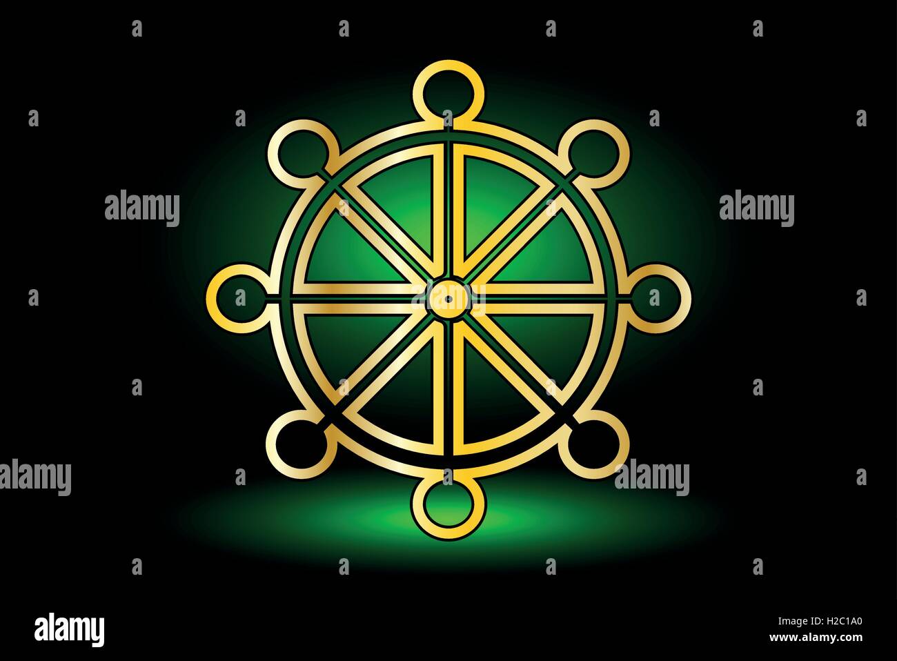 Wheel of Dharma,symbol of Buddhism Stock Vector Image & Art - Alamy