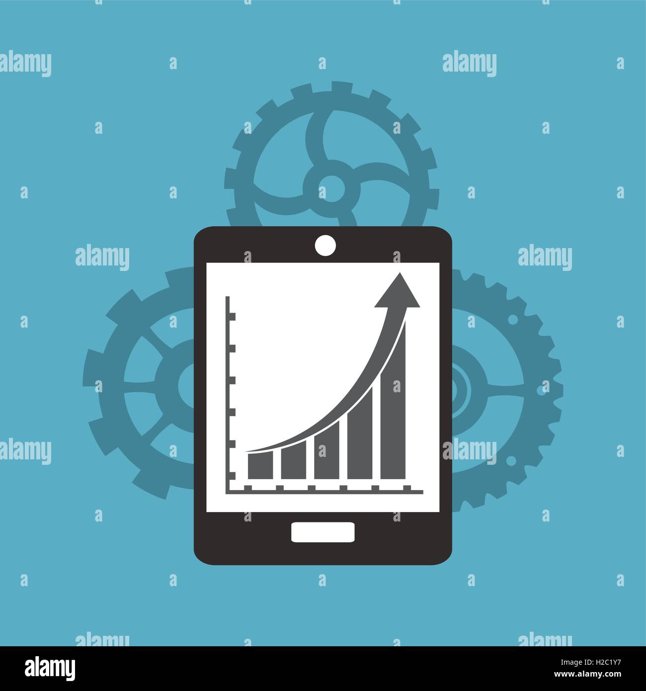 graph chart with business related icons image Stock Vector Image & Art ...