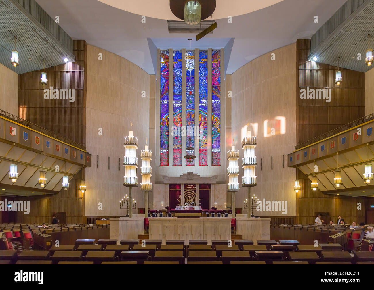 Interior of the Great Synagogue in West Jerusalem, Israel, Middle East ...