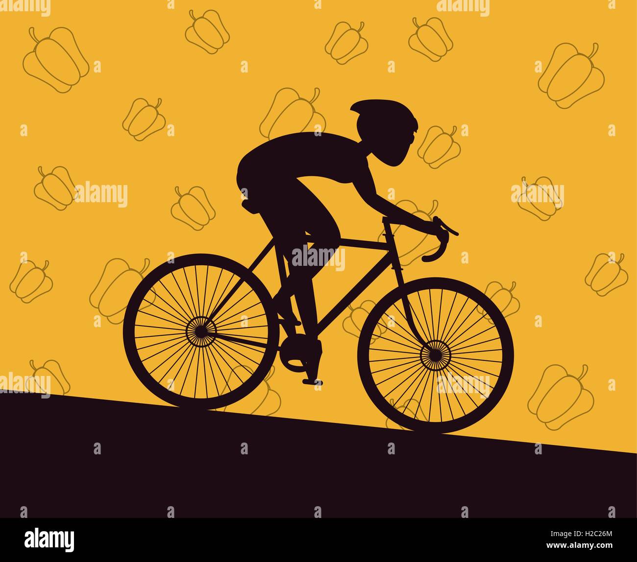 bike with bell pepper background image Stock Vector Image & Art - Alamy