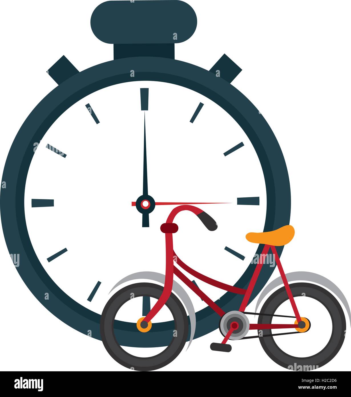 Old bike clock Stock Vector Images - Alamy