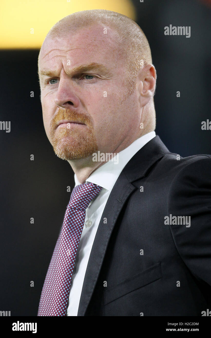 Burnley manager Sean Dyche during the Premier League match at Turf Moor ...