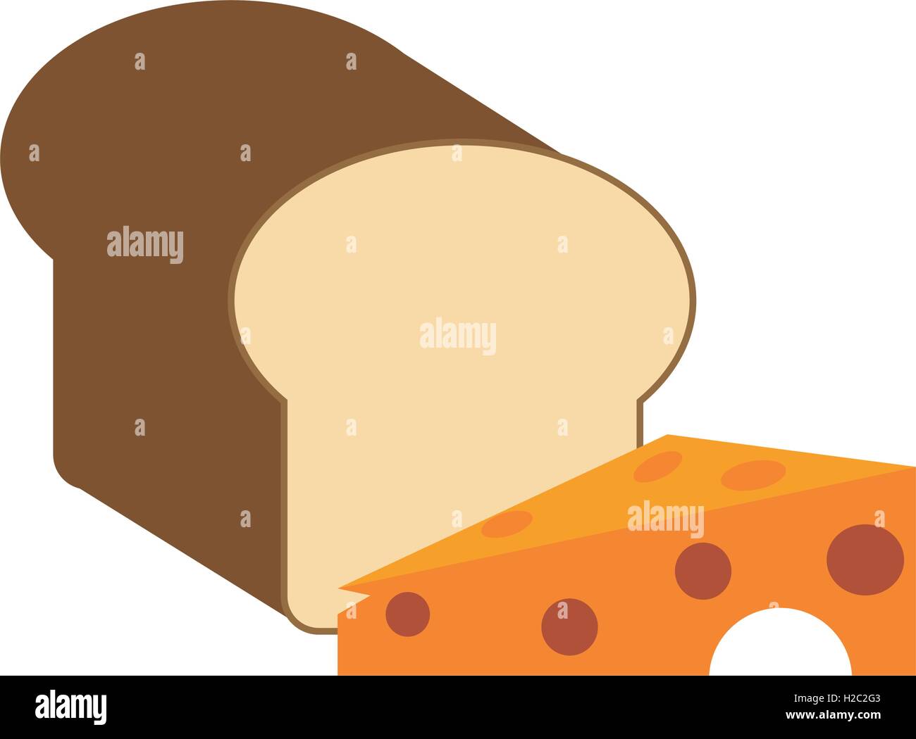 Bread cheese cutting bake Stock Vector Images - Alamy