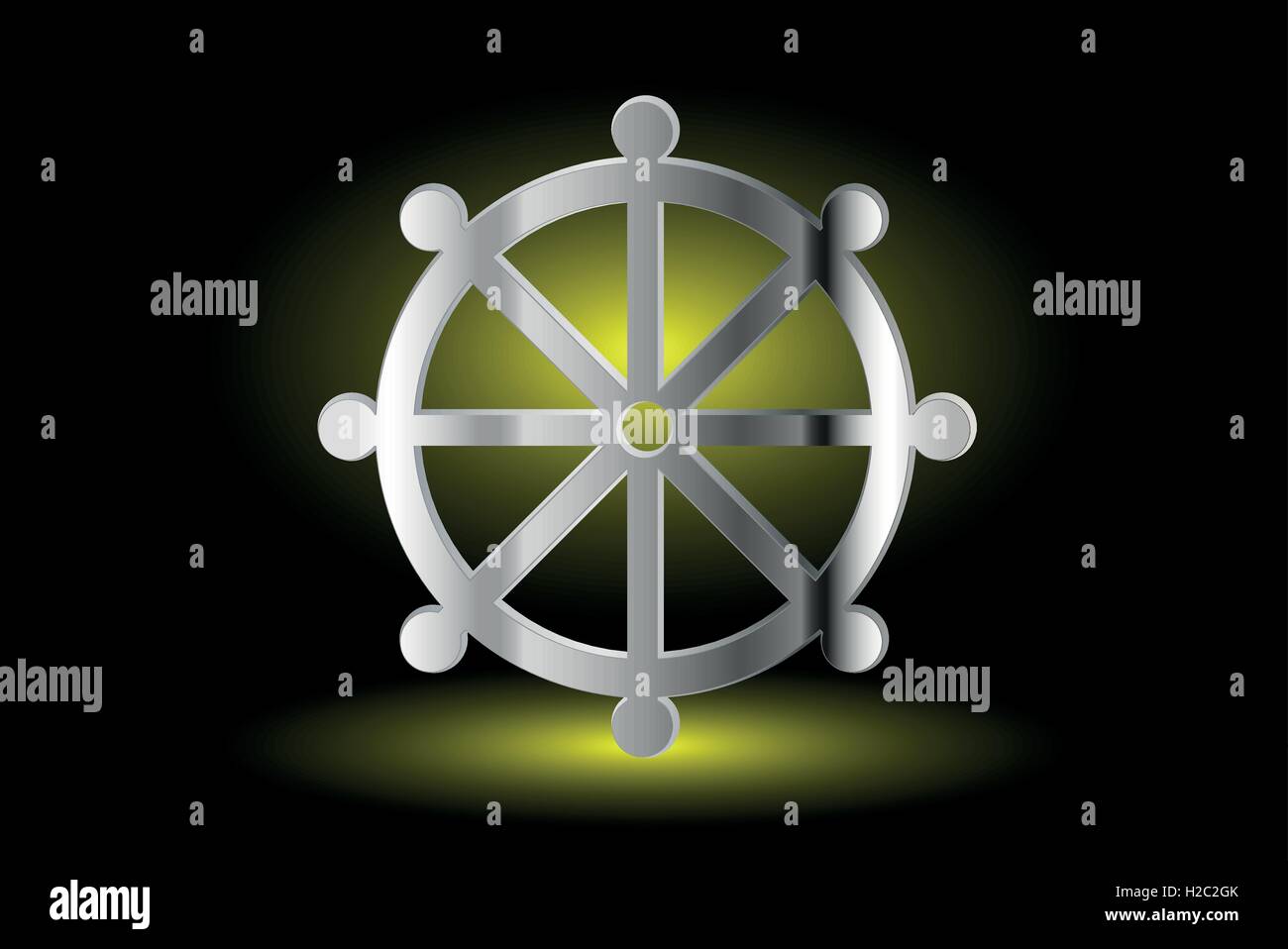 Dharma wheel symbol Stock Vector Images - Alamy
