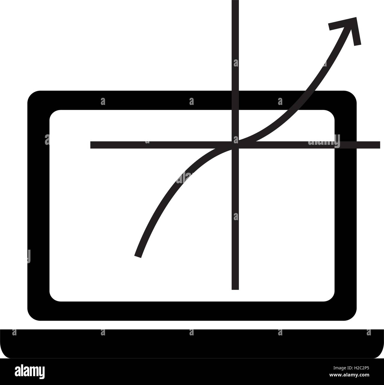 computer and graph chart icon Stock Vector Image & Art - Alamy