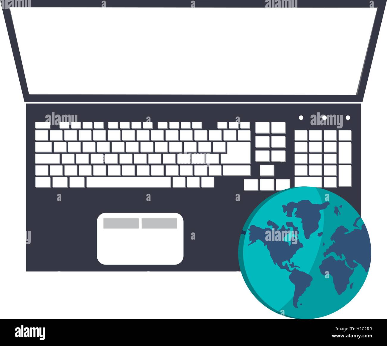 computer and earth globe icon Stock Vector Image & Art - Alamy