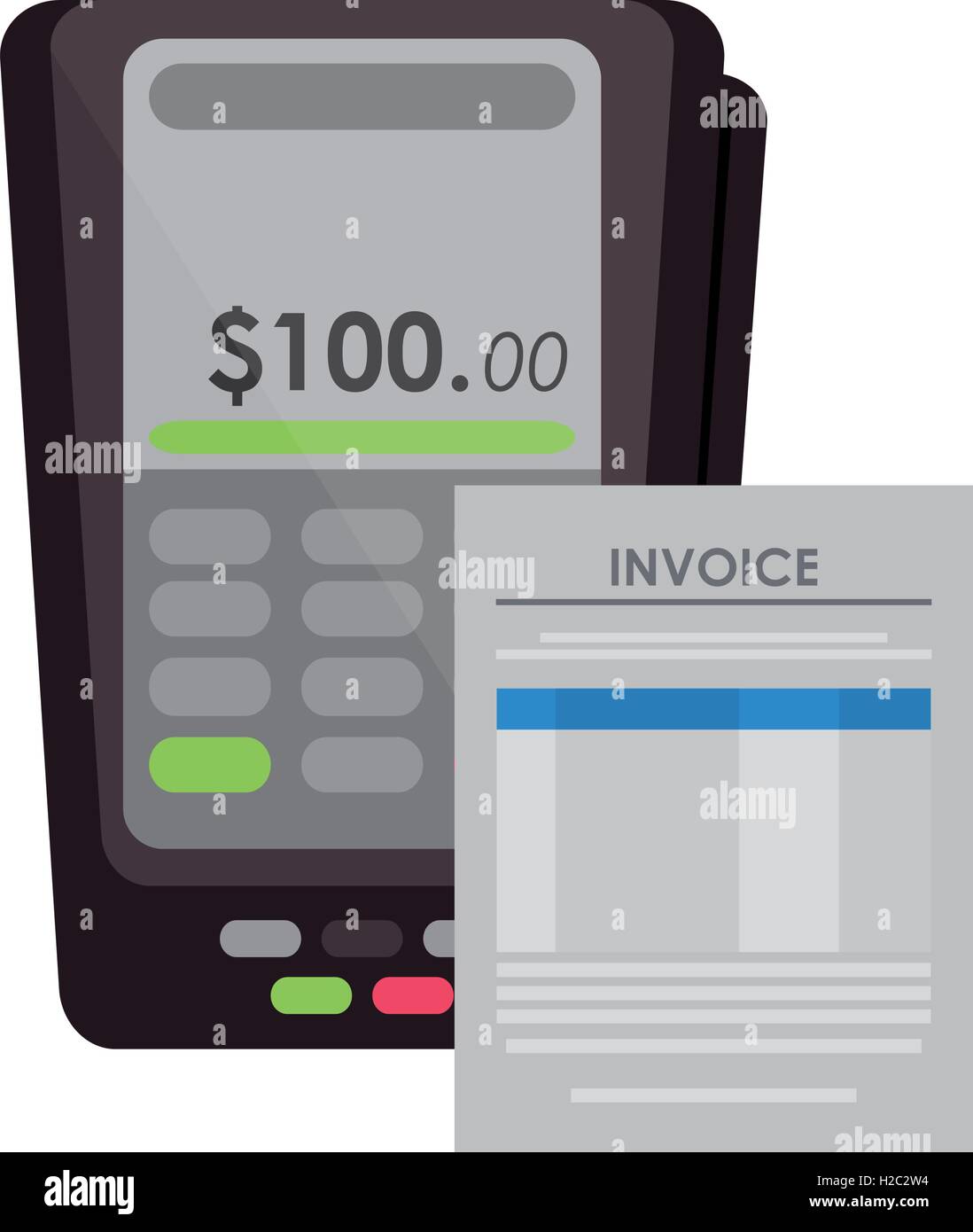 dataphone and invoice icon Stock Vector Image & Art - Alamy