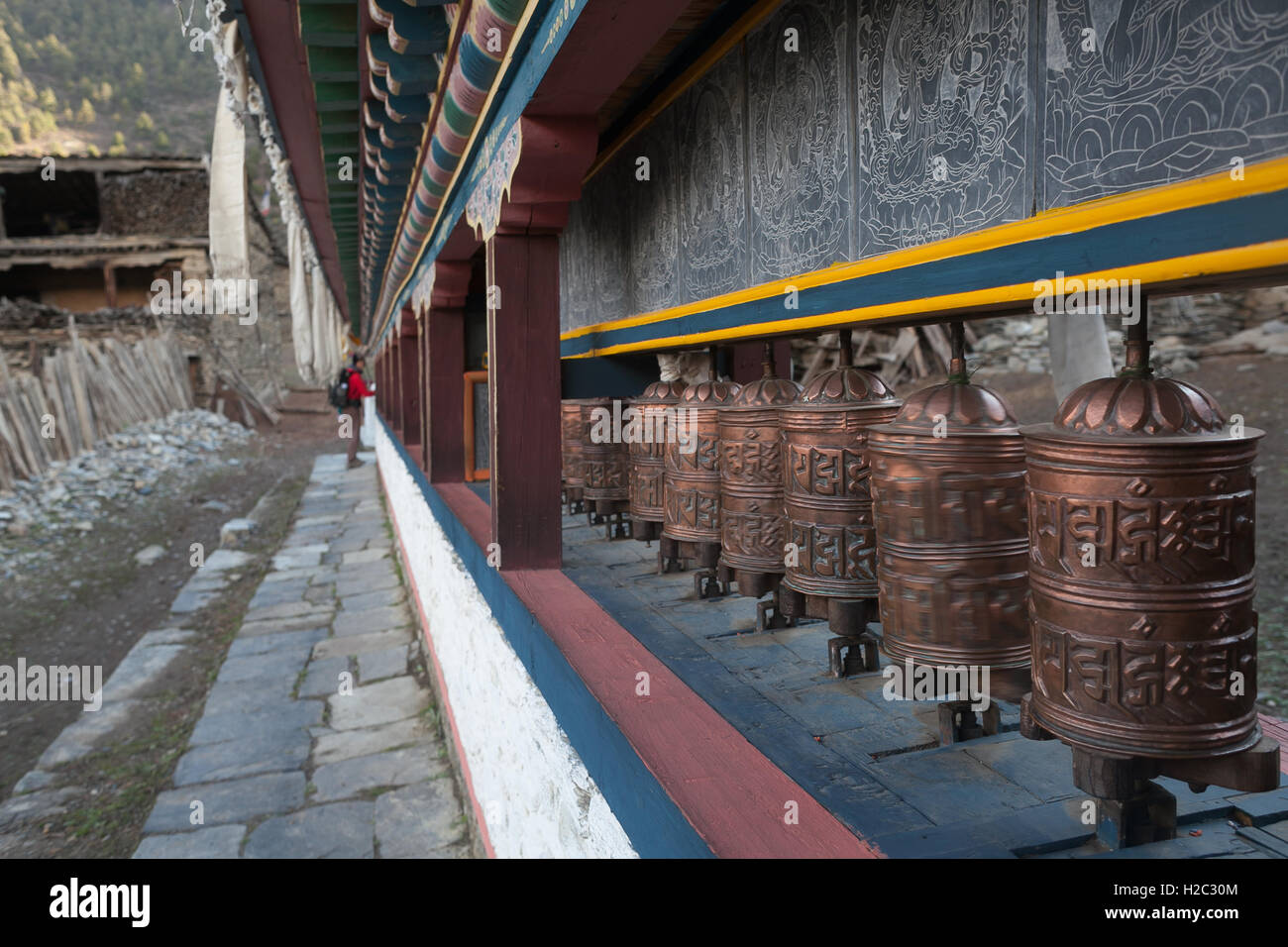 Tibetan prayer rolls hi-res stock photography and images - Alamy