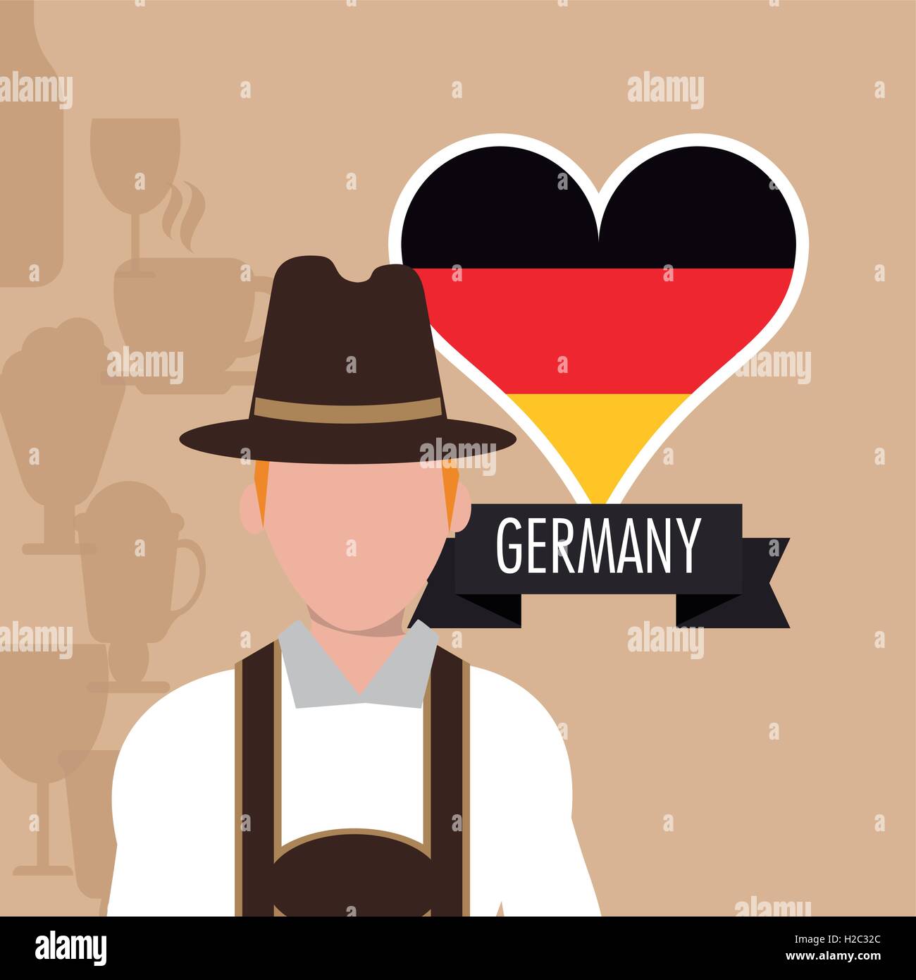 germany oktoberfest beer icons image Stock Vector Image & Art - Alamy