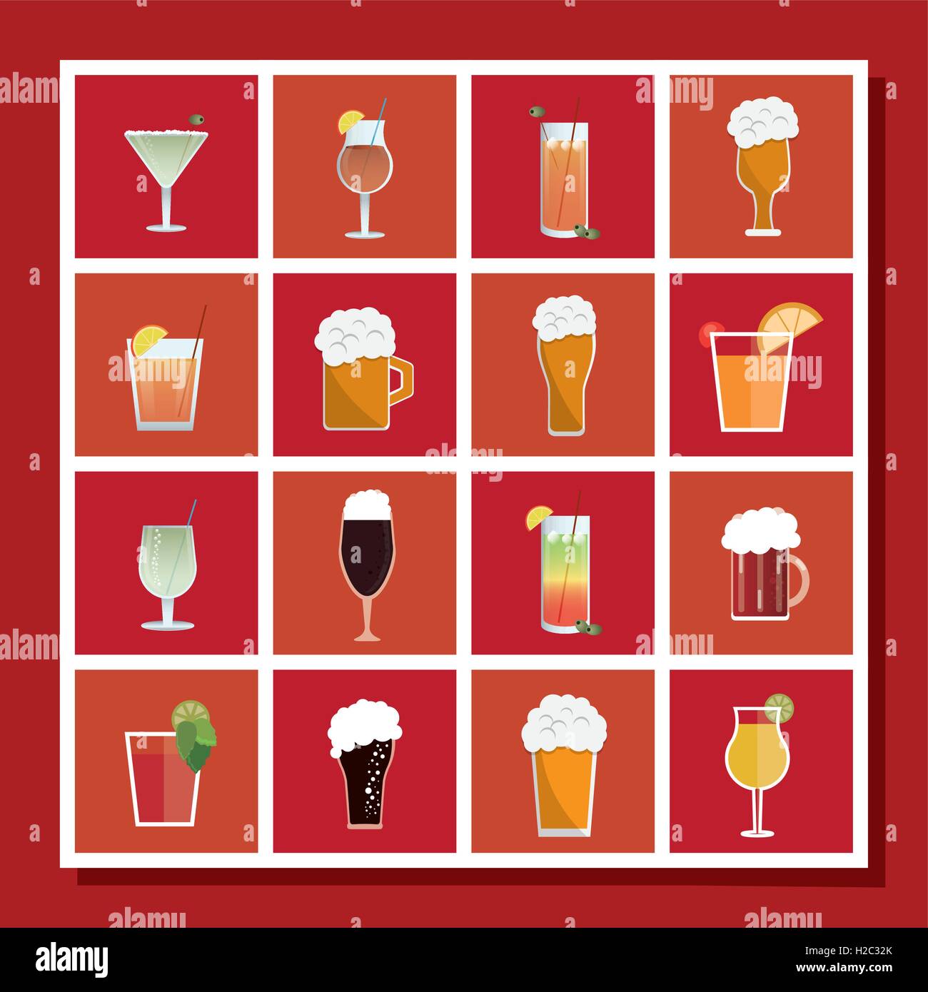 assorted cocktails and beers image Stock Vector Image & Art - Alamy