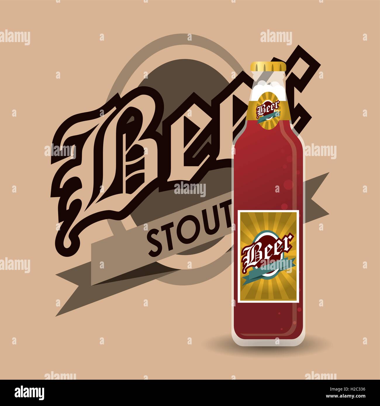 Mug dark beer emblem Stock Vector Images - Alamy