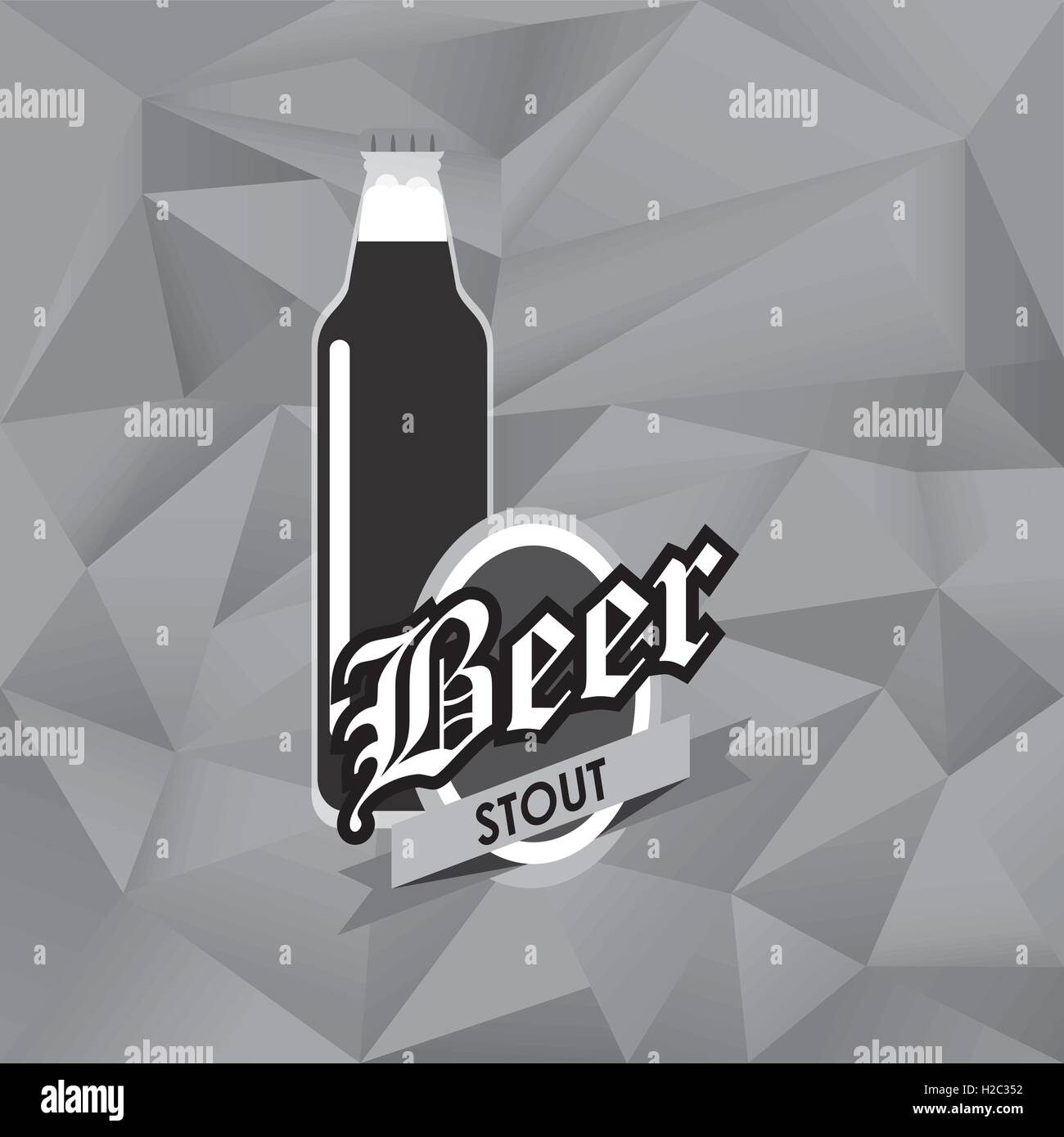 bottle of beer emblem image Stock Vector Image & Art - Alamy