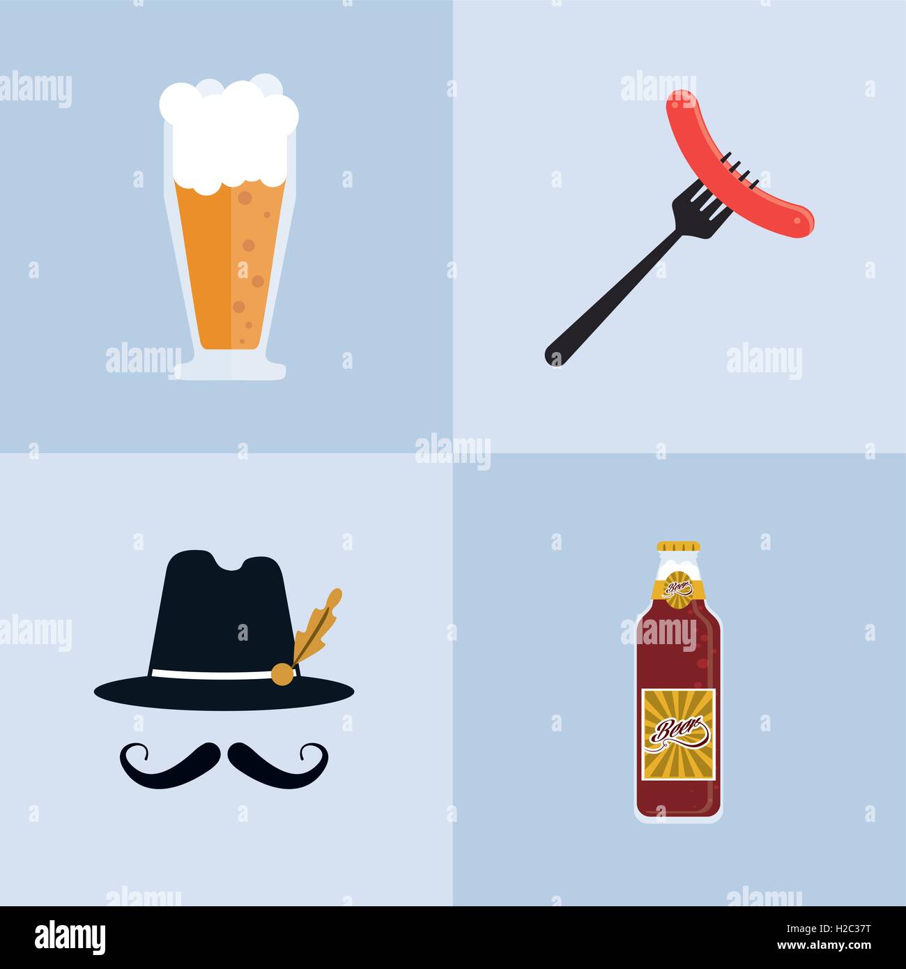 germany oktoberfest beer icons image Stock Vector Image & Art - Alamy