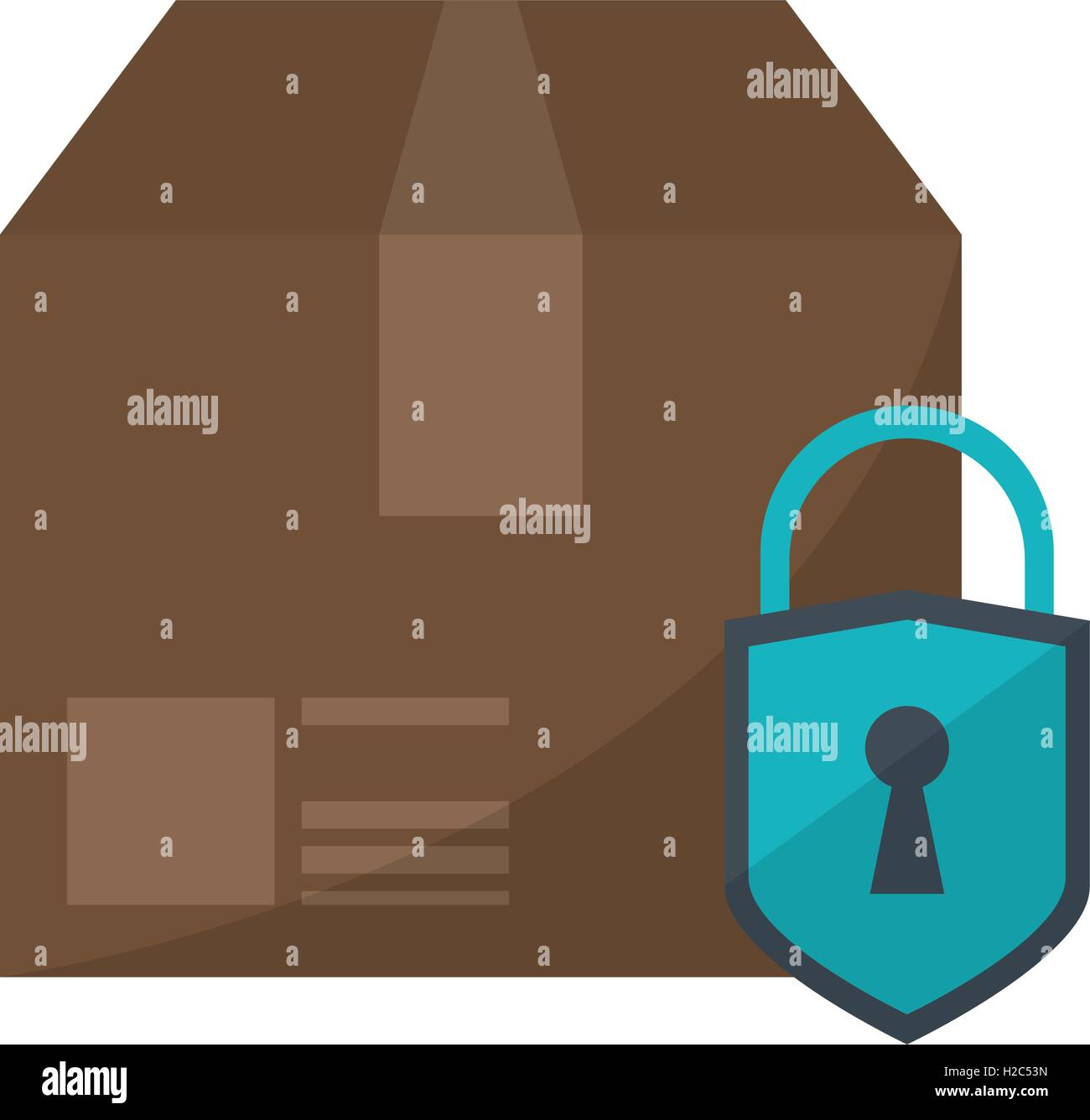 Isolated package with padlock design Stock Vector Image & Art - Alamy