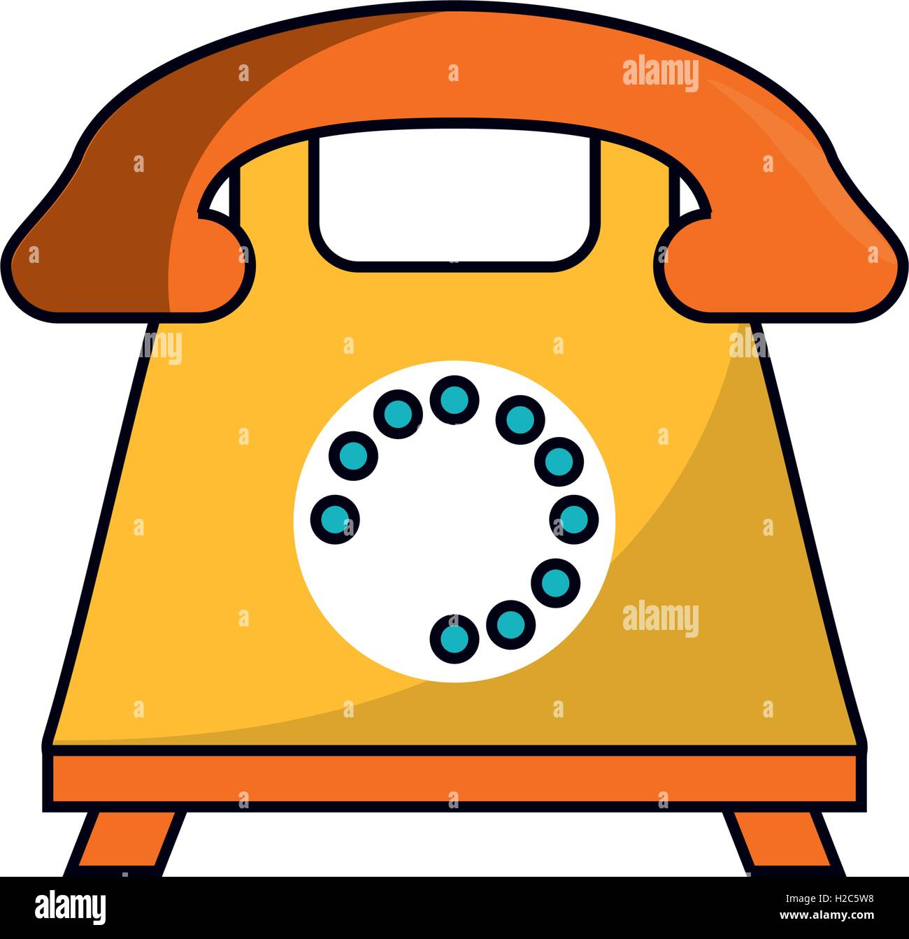 Isolated retro phone design Stock Vector Image & Art - Alamy