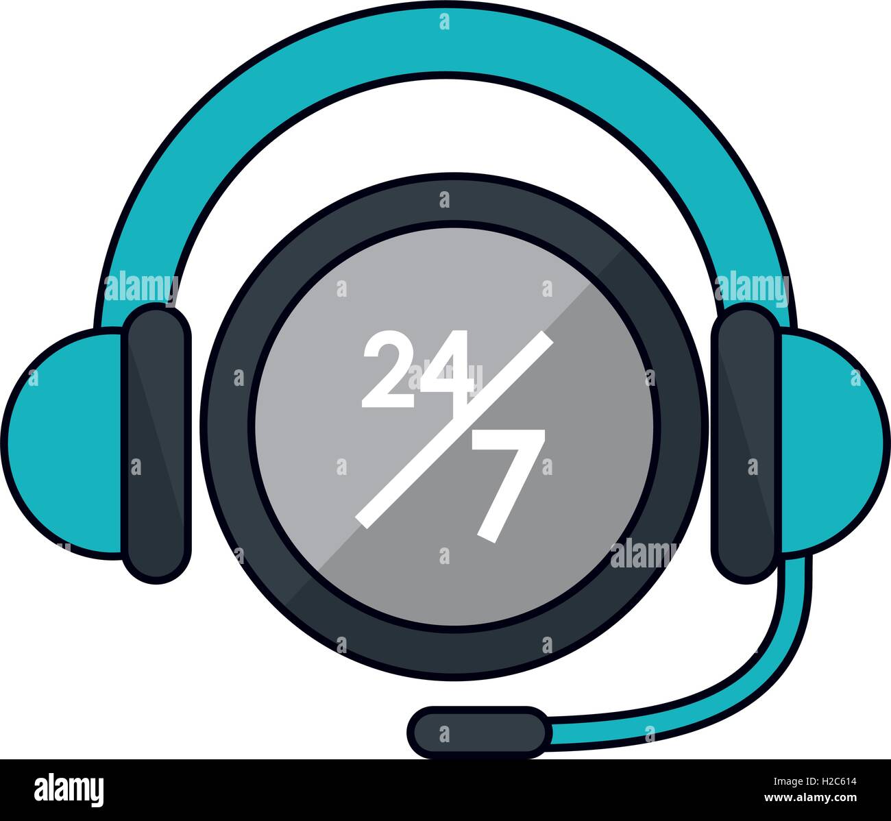 Isolated headphone of call center design Stock Vector Image & Art - Alamy