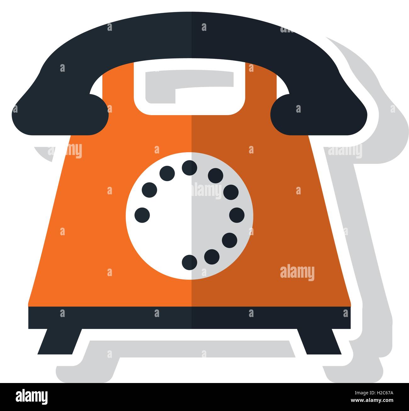 Isolated retro phone design Stock Vector Image & Art - Alamy