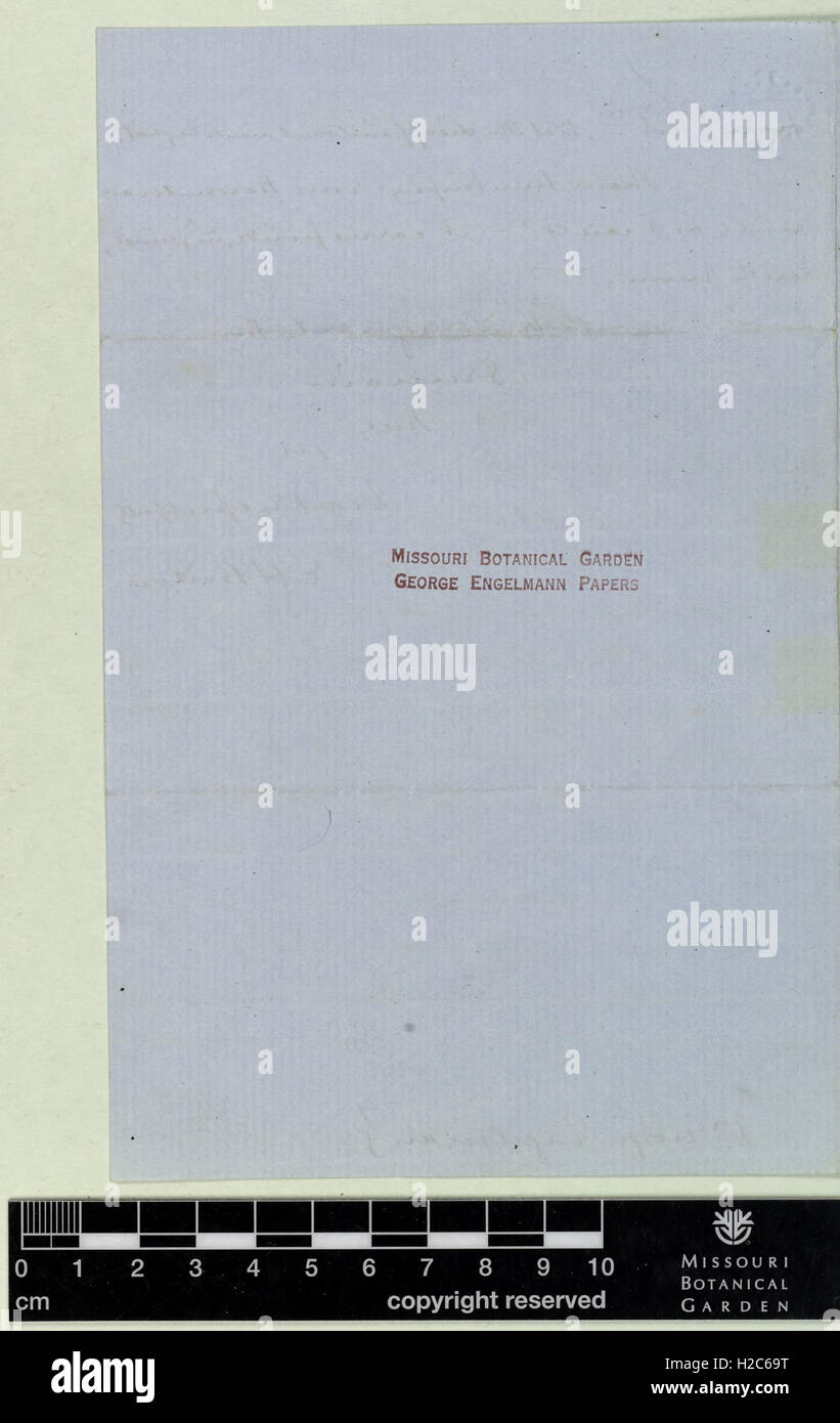 A historical letter exchange between Edward Barton and George Engelmann ...