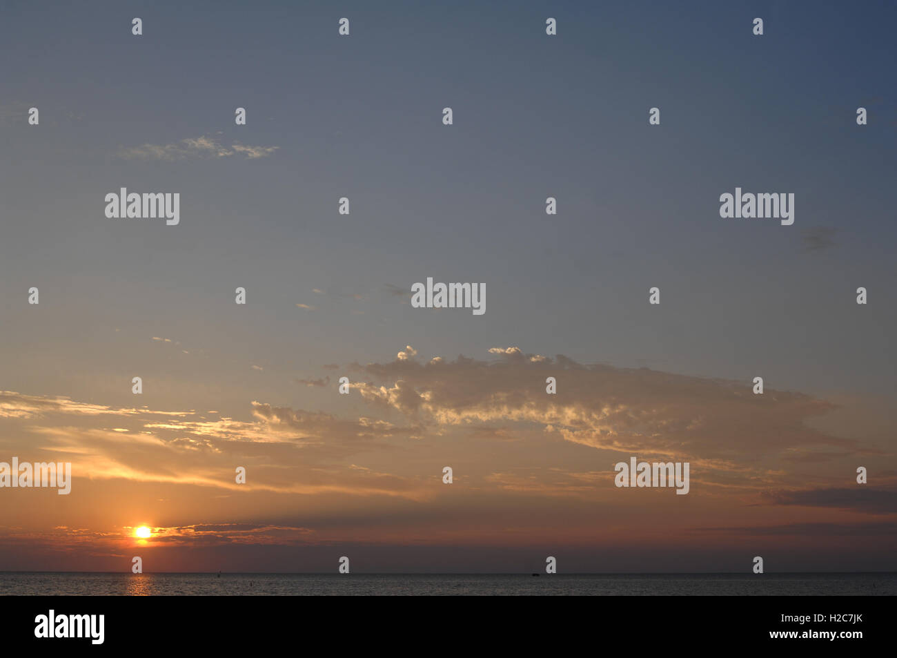 sunset sunrise sun lit setting sun sky with clouds dramatic lighting ...