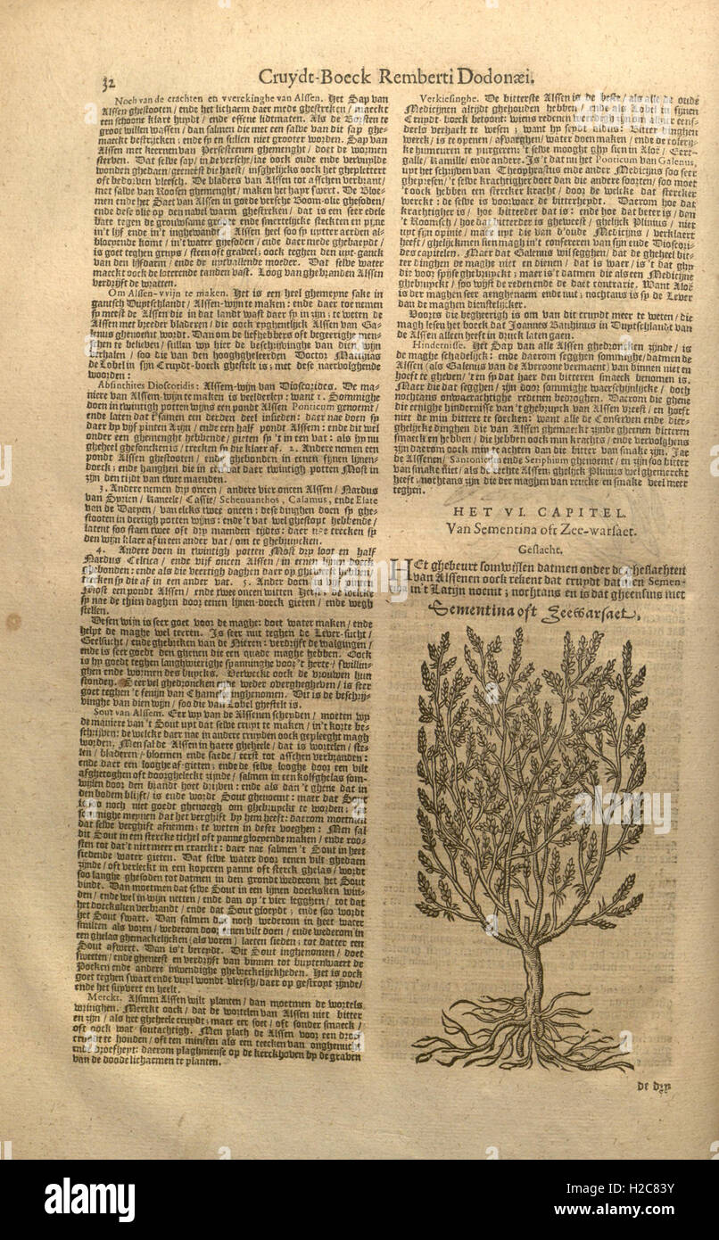 This work is a botanical text by Rembert Dodoens, featuring plants and ...