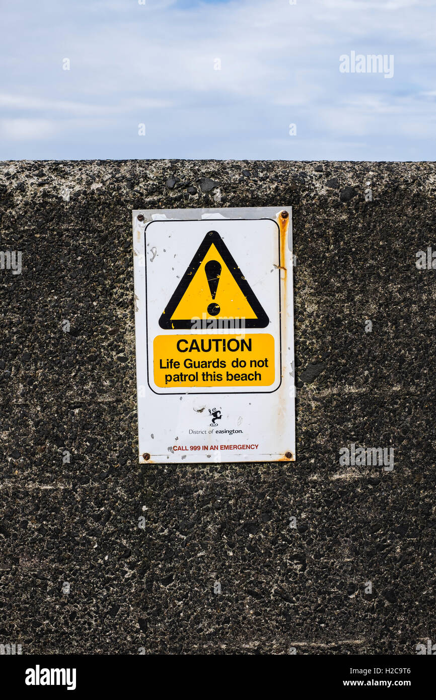 Danger sign on sea wall hi-res stock photography and images - Alamy