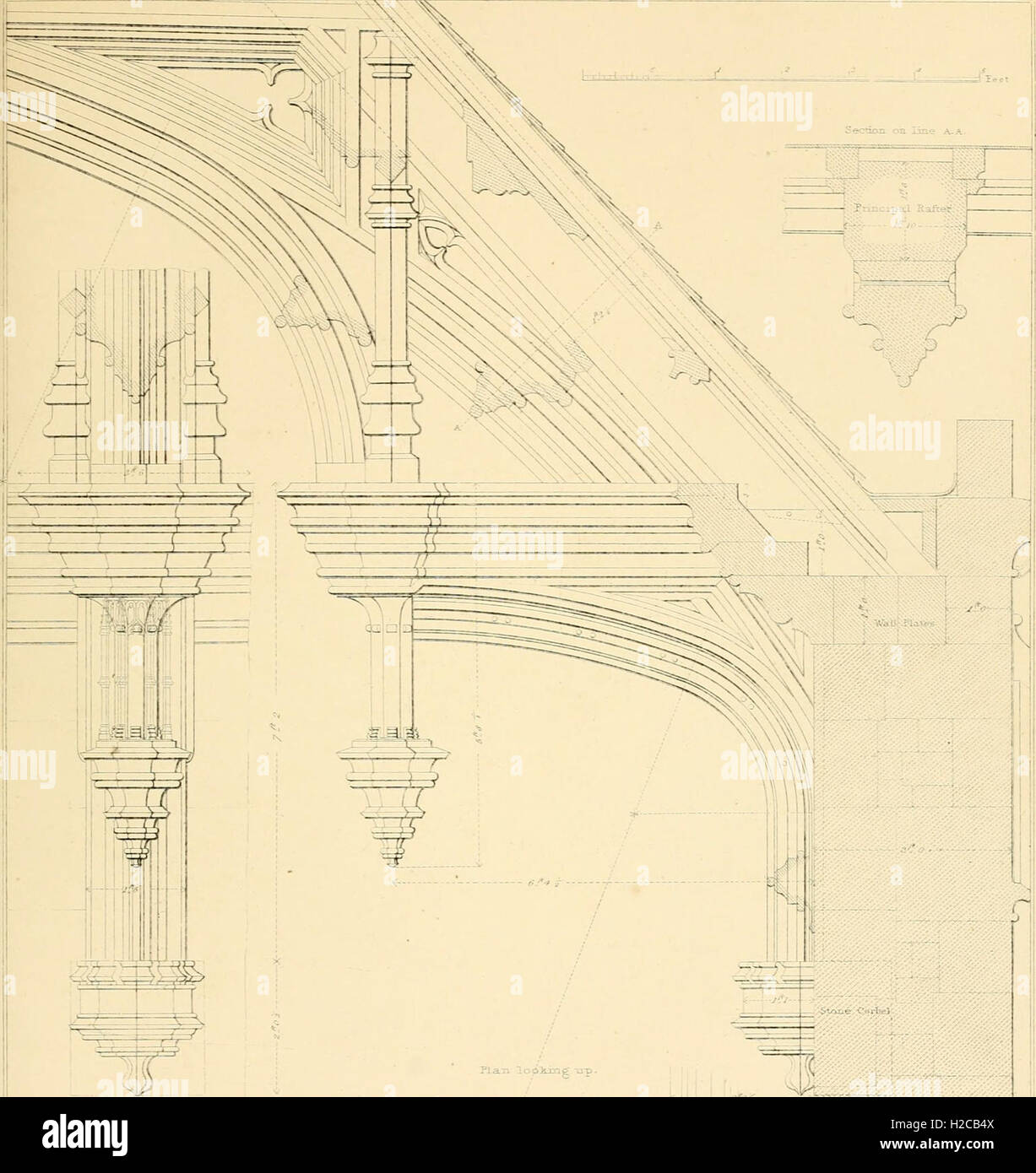 This work presents various examples of Gothic architecture, featuring ...