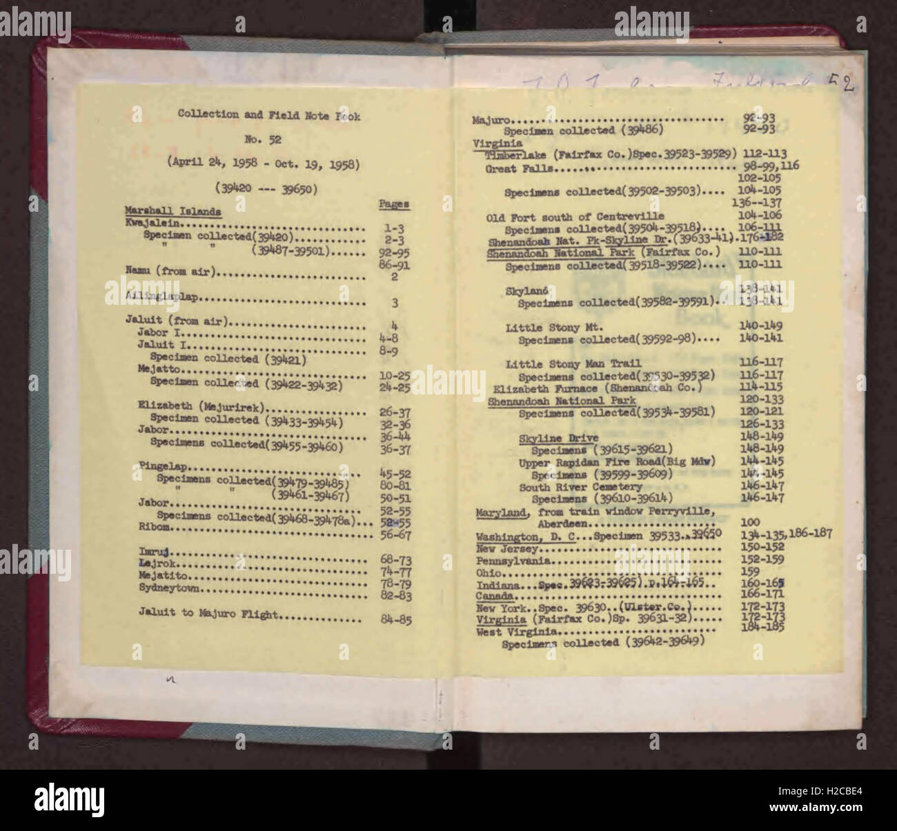 This field book by F.R. Fosberg contains detailed observations from his ...