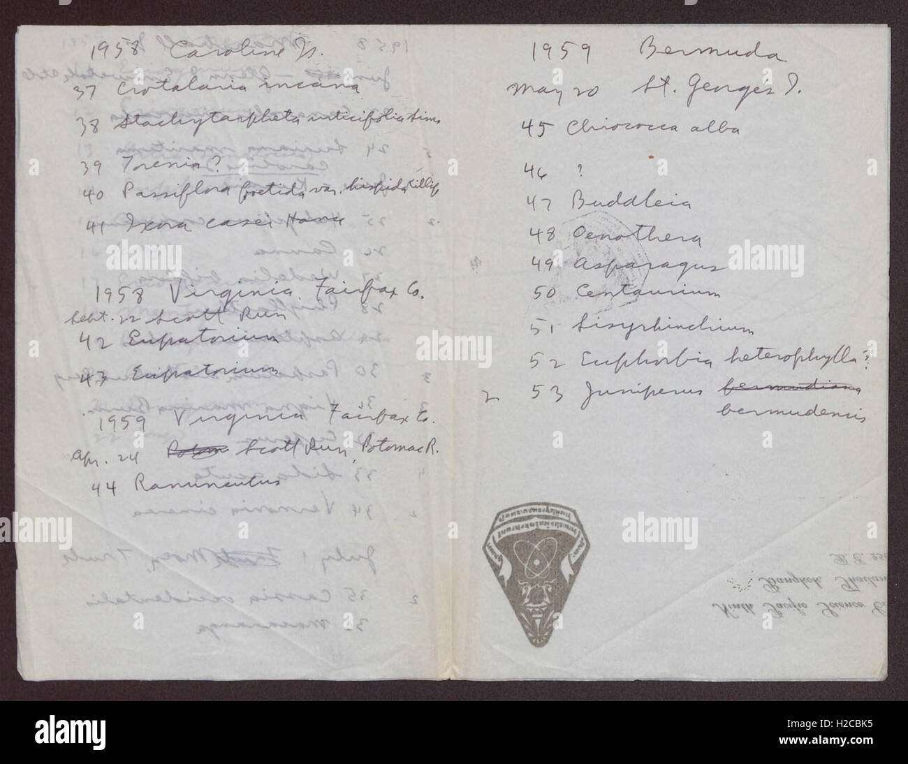 This field notebook by F. R. Fosberg contains detailed notes on ...