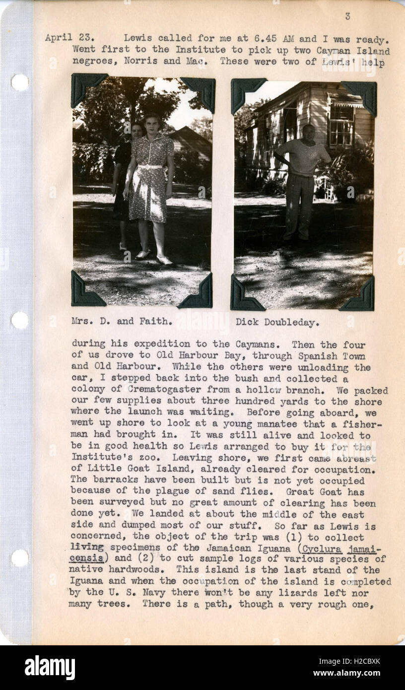 This field notebook contains observations from research expeditions in ...