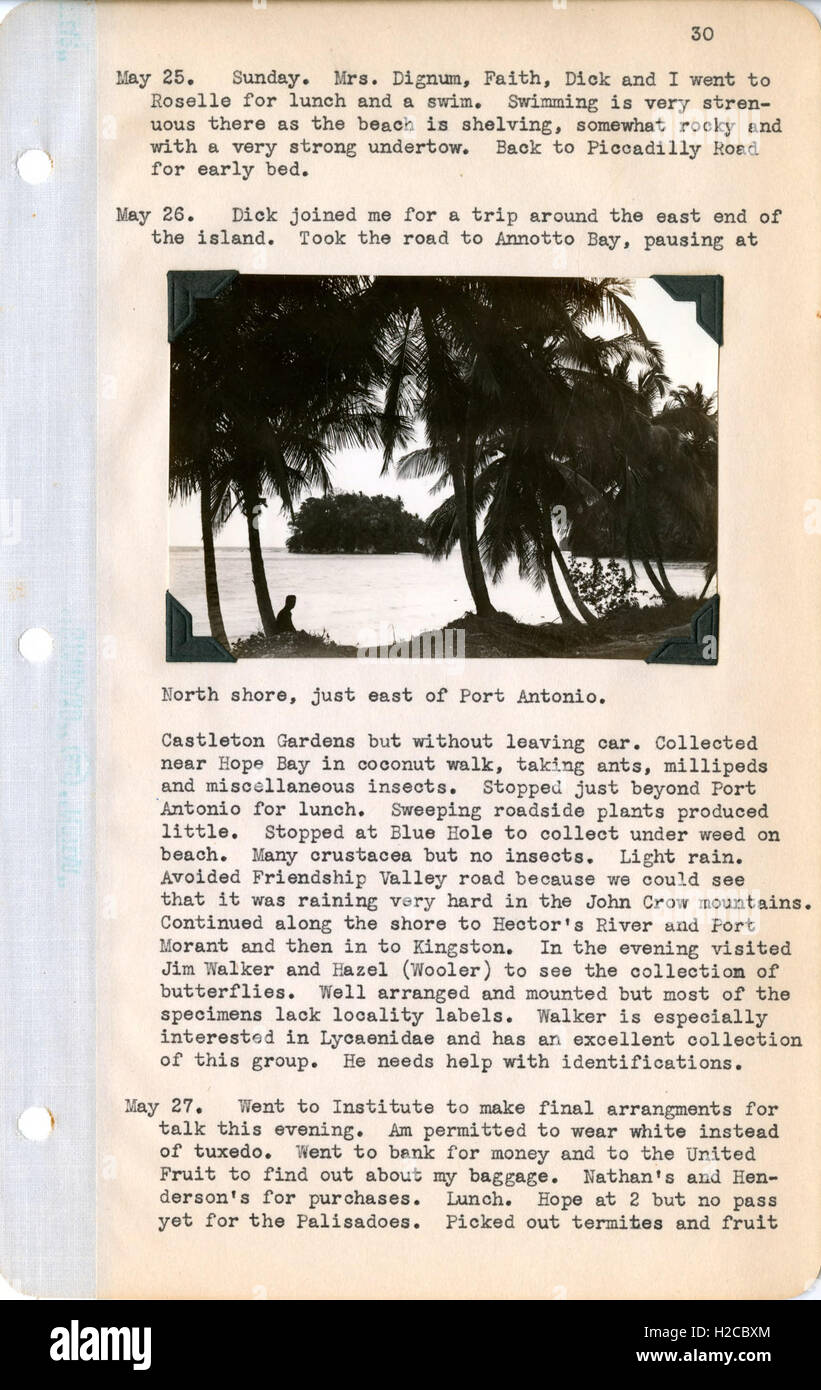 This field notebook documents observations made in Cuba and Jamaica ...