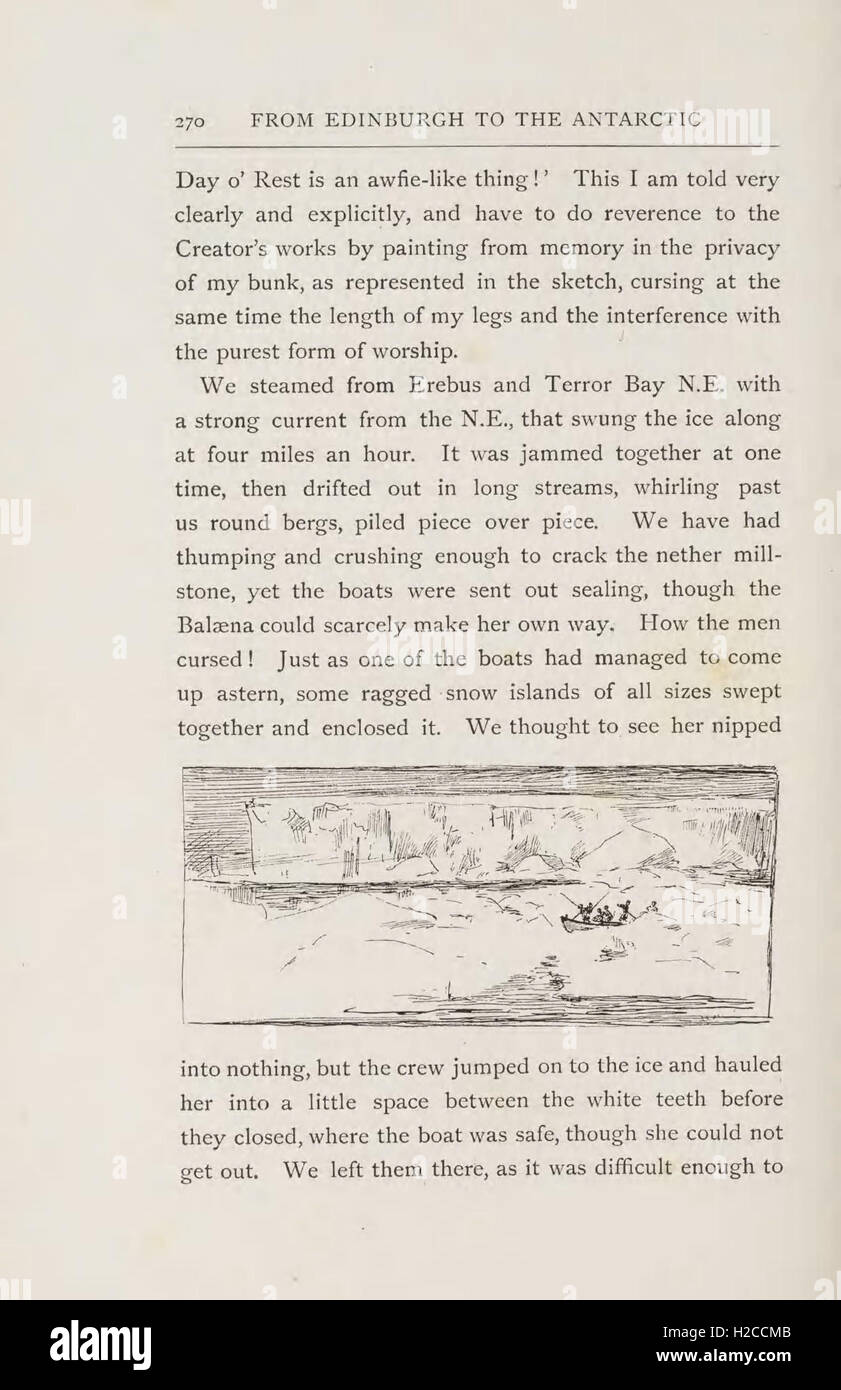 This page from 'From Edinburgh to the Antarctic' documents the artist’s ...