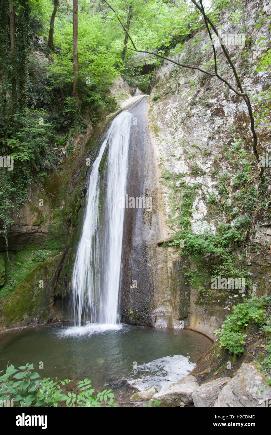 Molina, Veneto Italy. Little waterfall flow in the pool Stock Photo - Alamy