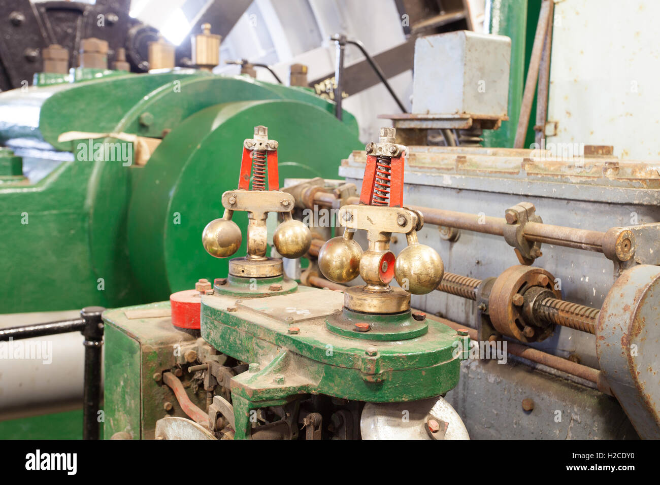 Pleasley Pit is a preserved coal mine winding house in Derbyshire, UK ...