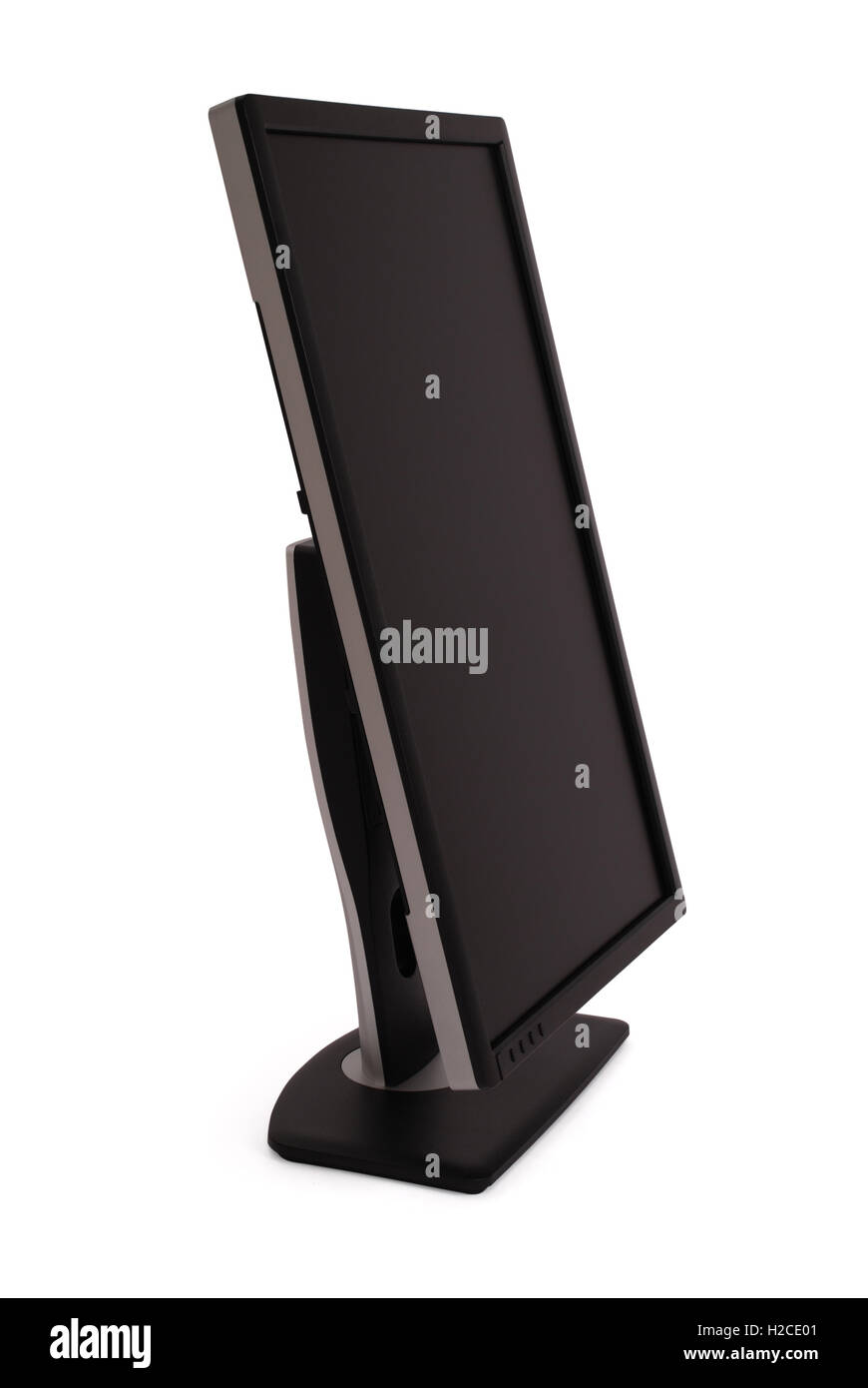 Black PC monitor white background with soft shadow (Clipping path Stock ...