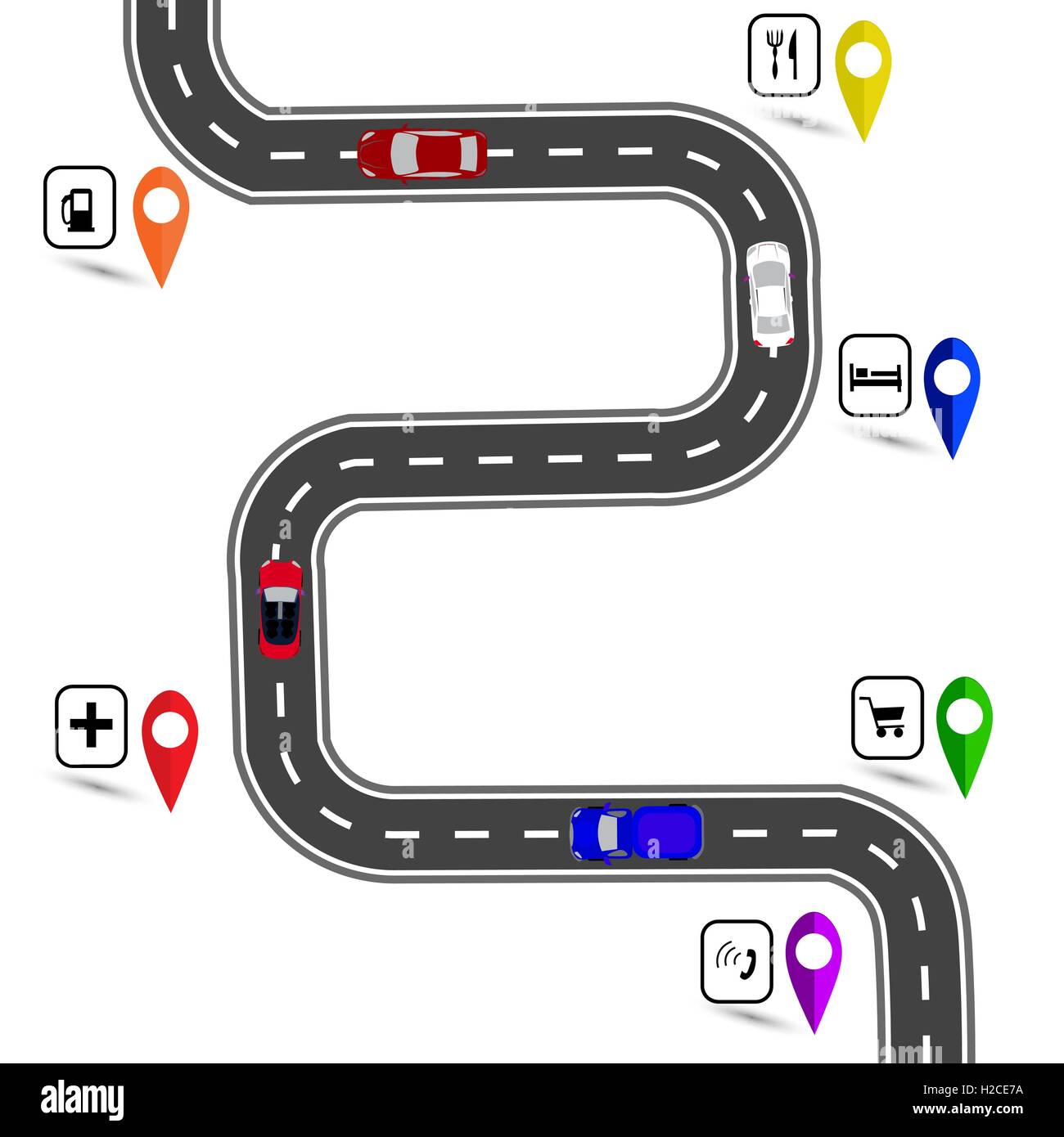 Stops map Stock Vector Images - Alamy