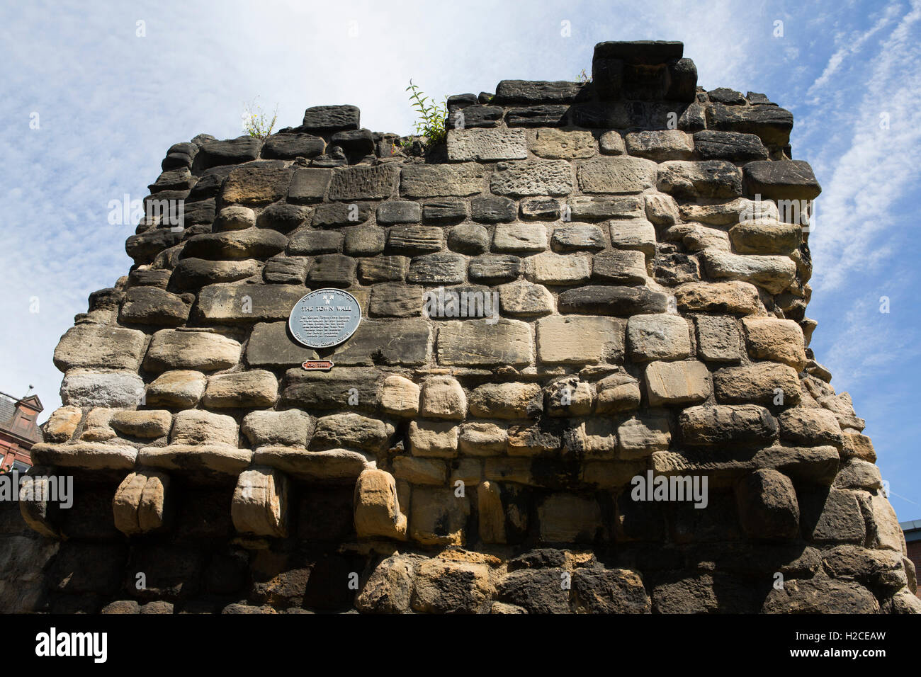 The Corner Tower of the Town Wall in Newcastle-upon-Tyne, England. The ...