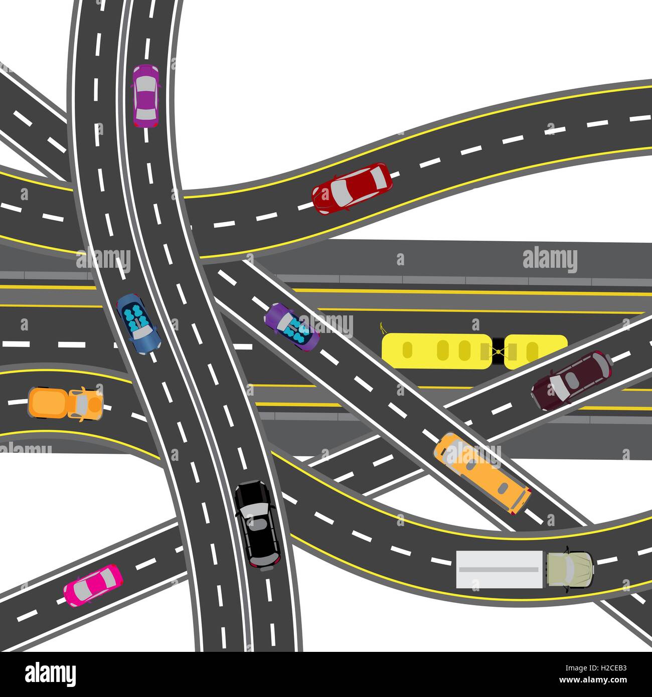 Long and winding roads Stock Vector Images - Alamy