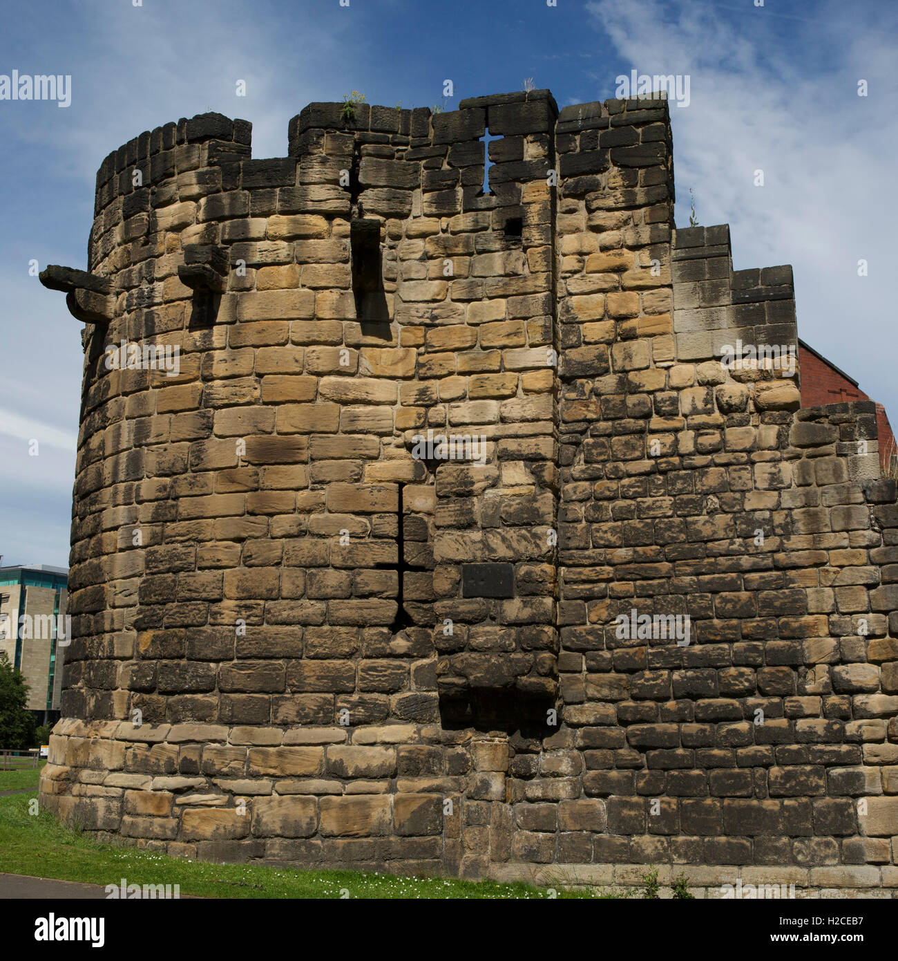 The Herber Tower, part of the medieval city walls in Newcastle-upon ...