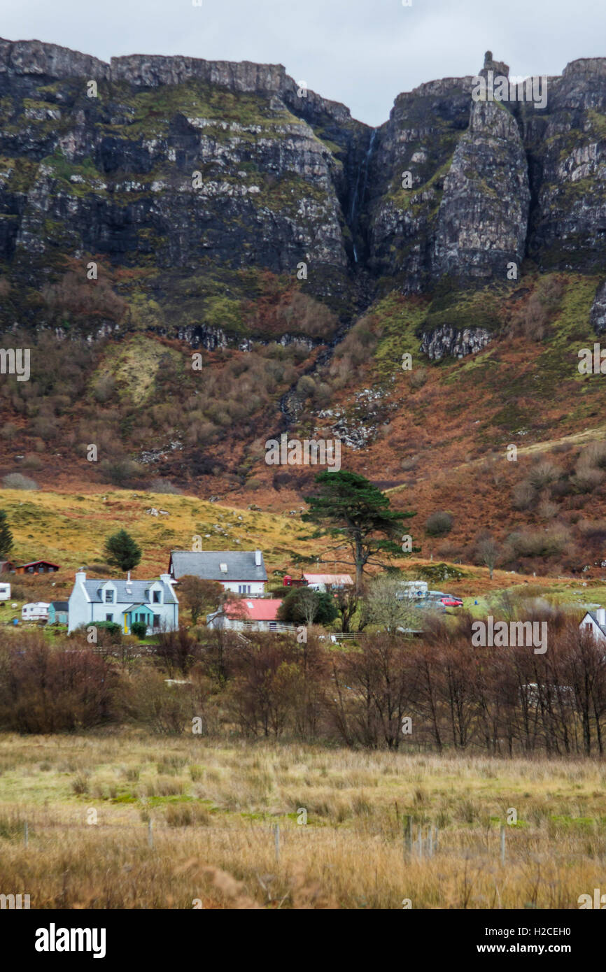 Houses on the tiny island of Eigg in Scotland Stock Photo - Alamy