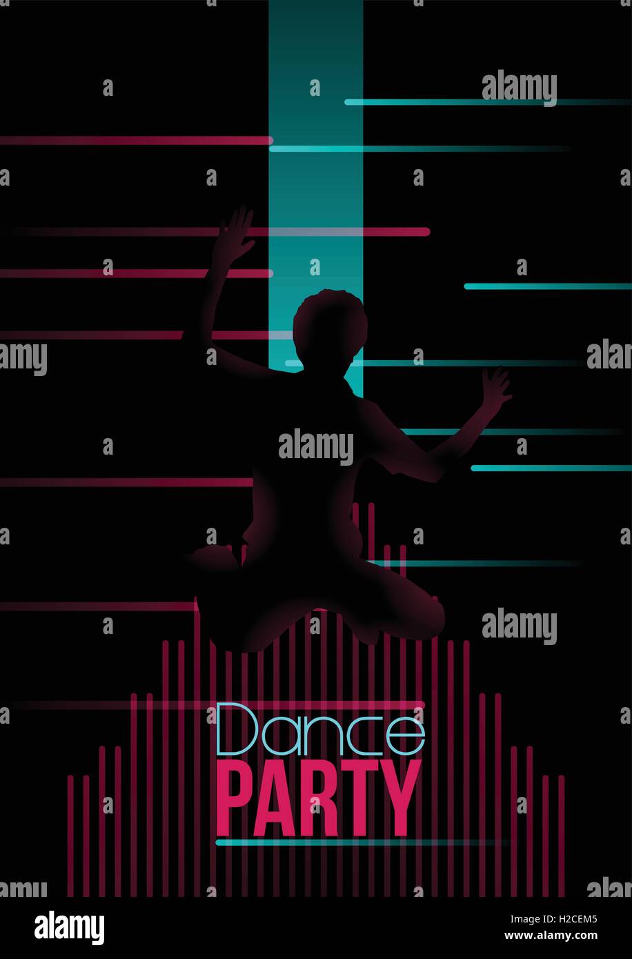 Dance Party Poster Background Template Stock Vector Image & Art - Alamy