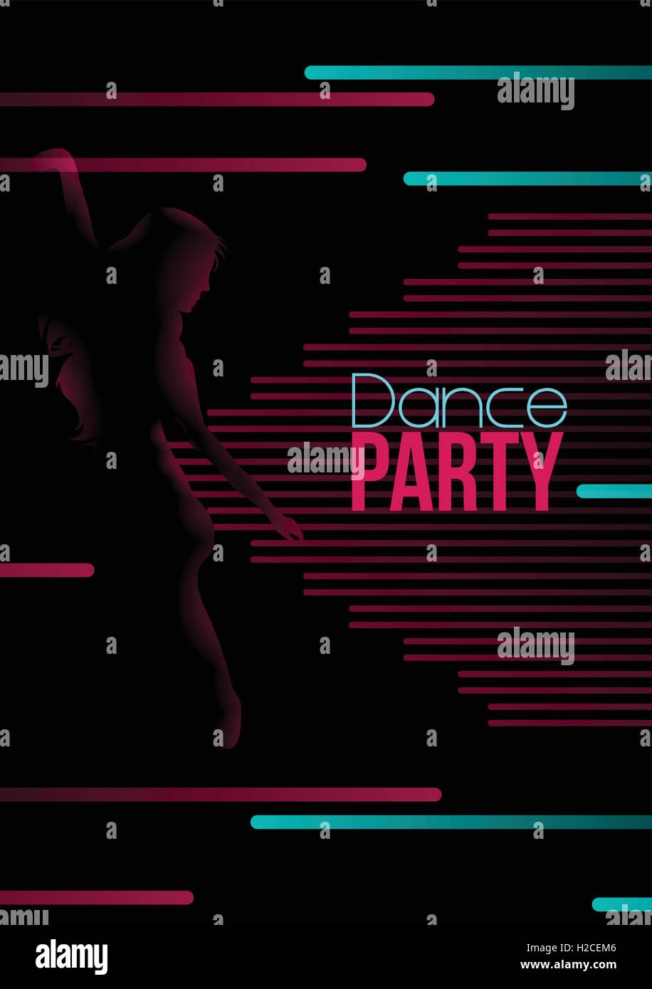 Dance Party Poster Background Template Stock Vector Image & Art - Alamy