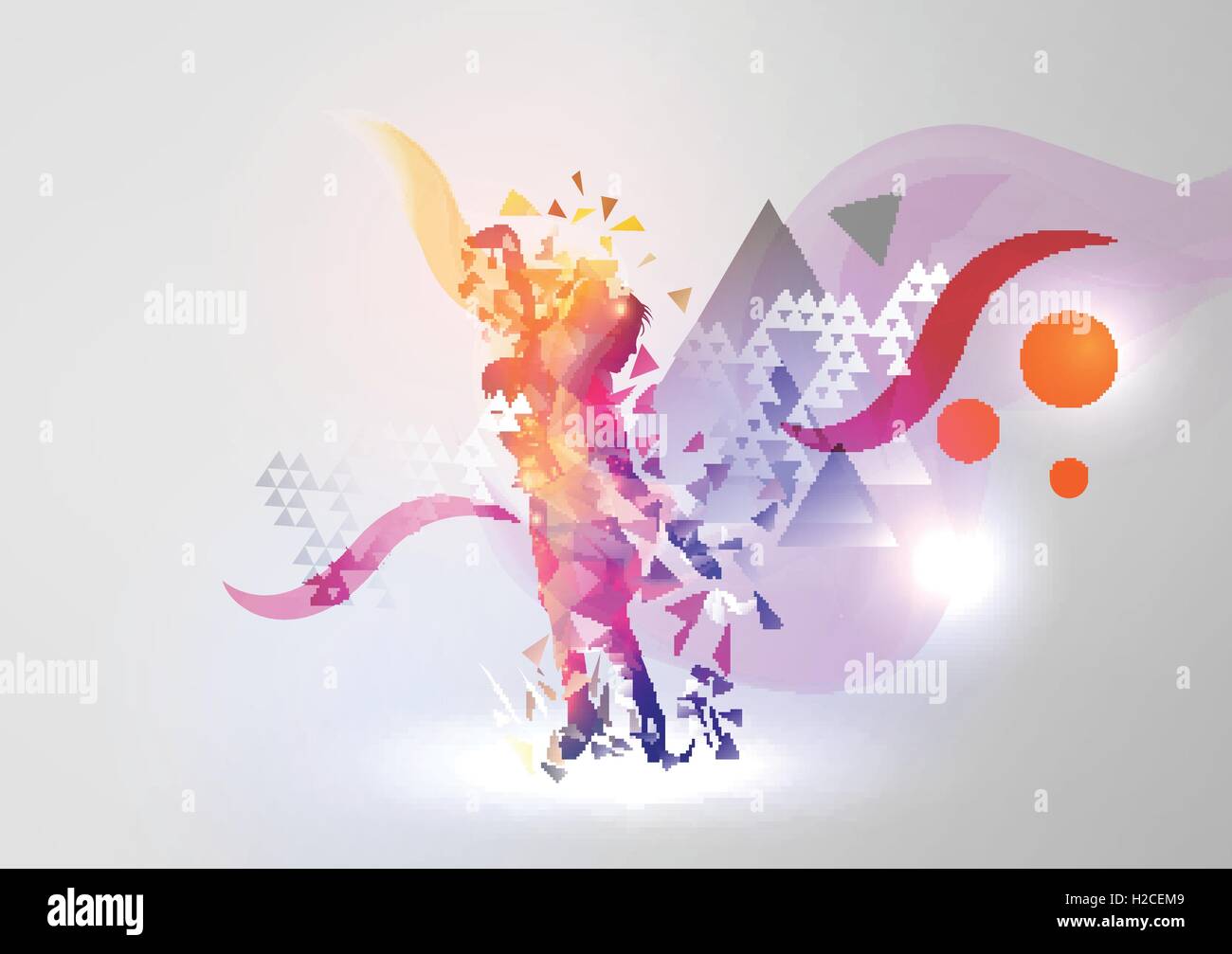 Dance on Modern Abstract Background Stock Vector Image & Art - Alamy
