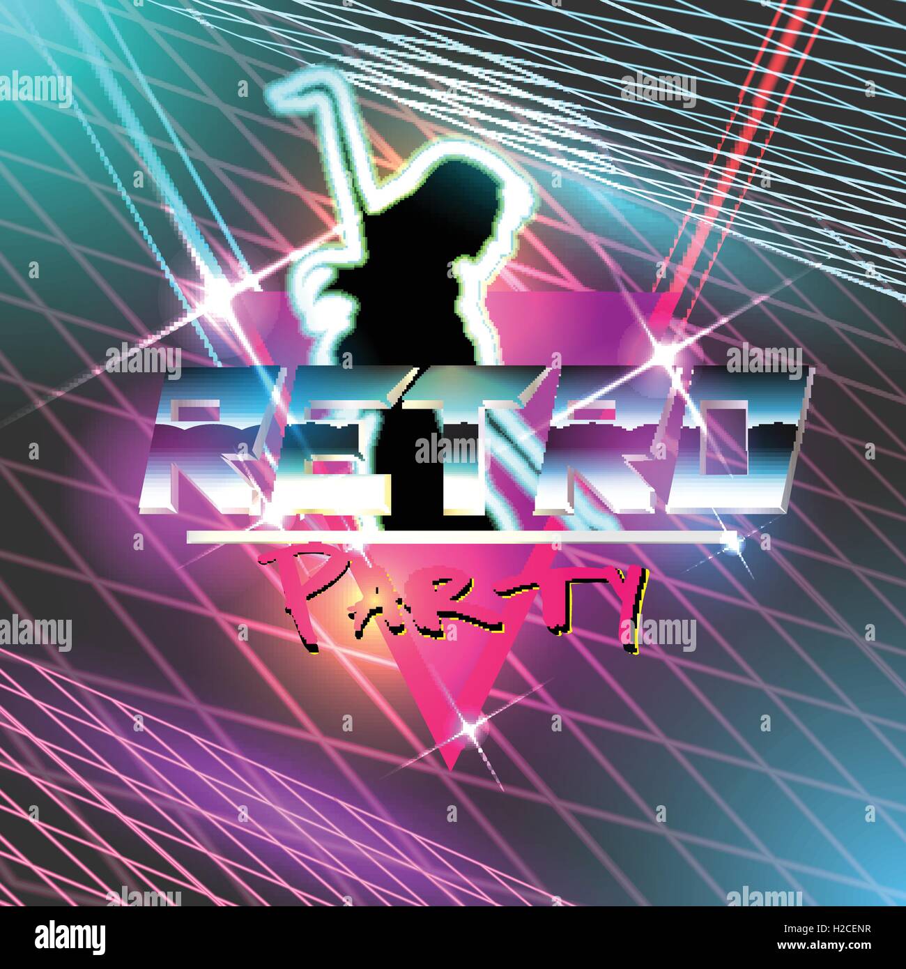 Neon 80s Retro Art 80's Vibes Neon Wall Art | AlloFlare Urban Decor