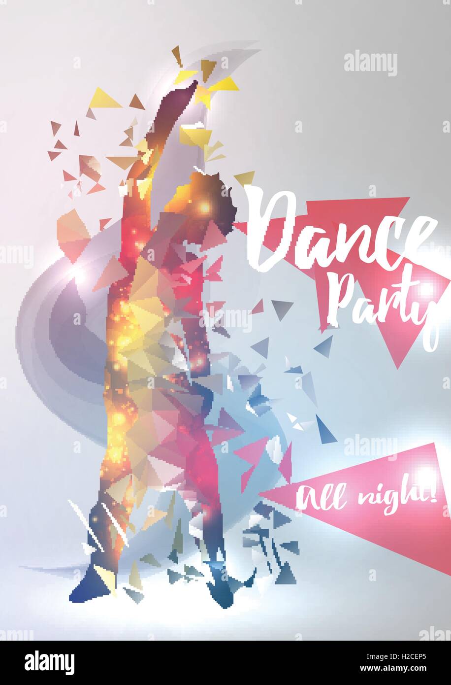 Dance Party Poster Background Template Stock Vector Image & Art - Alamy