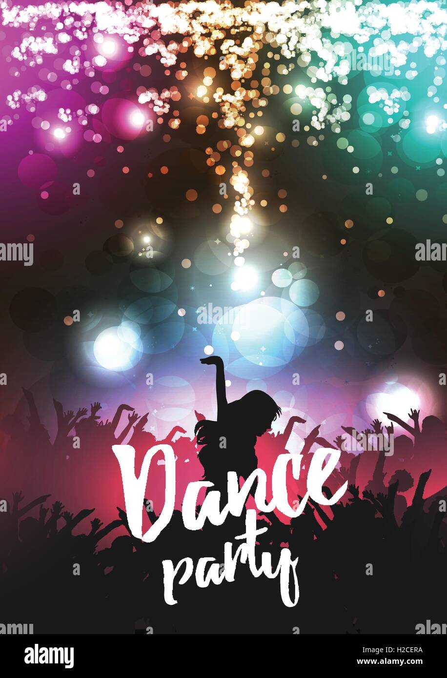 Dance Party Poster Background Template Stock Vector Image & Art - Alamy