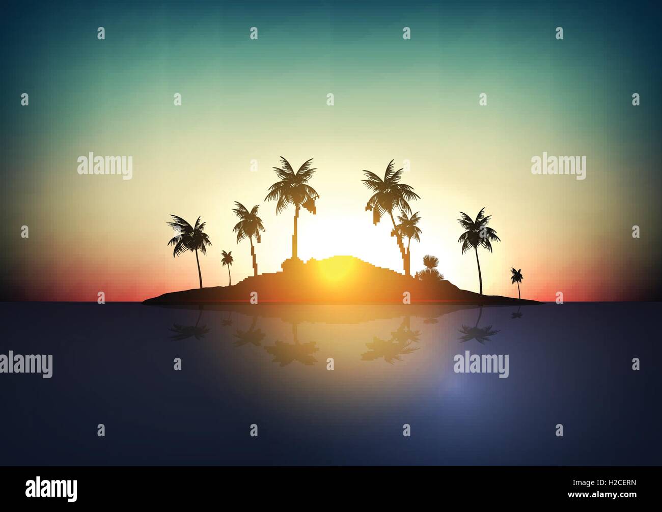 Beautiful pacific island Stock Vector Images - Alamy