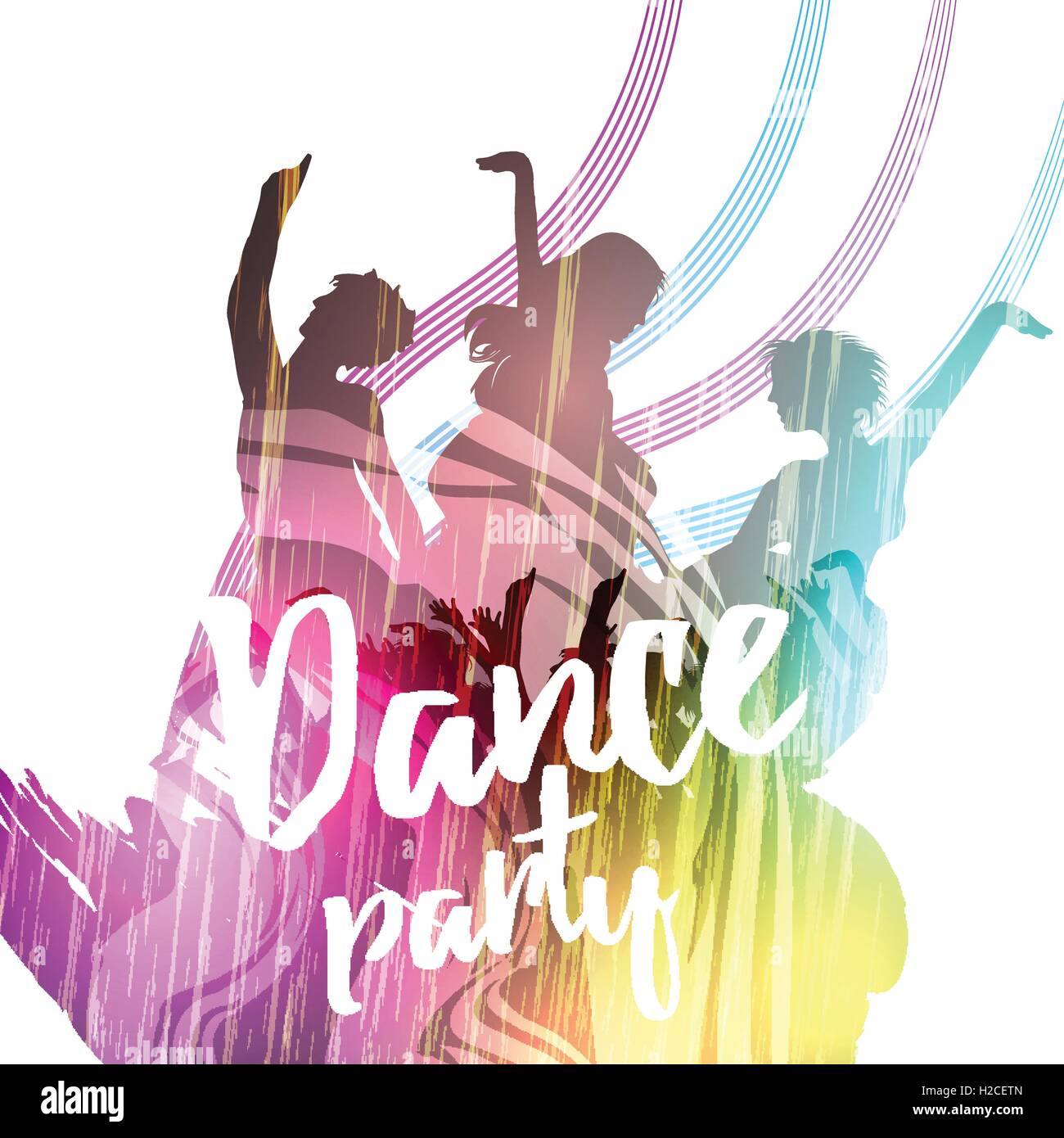 Dance Party Poster Background Template Stock Vector Image & Art - Alamy