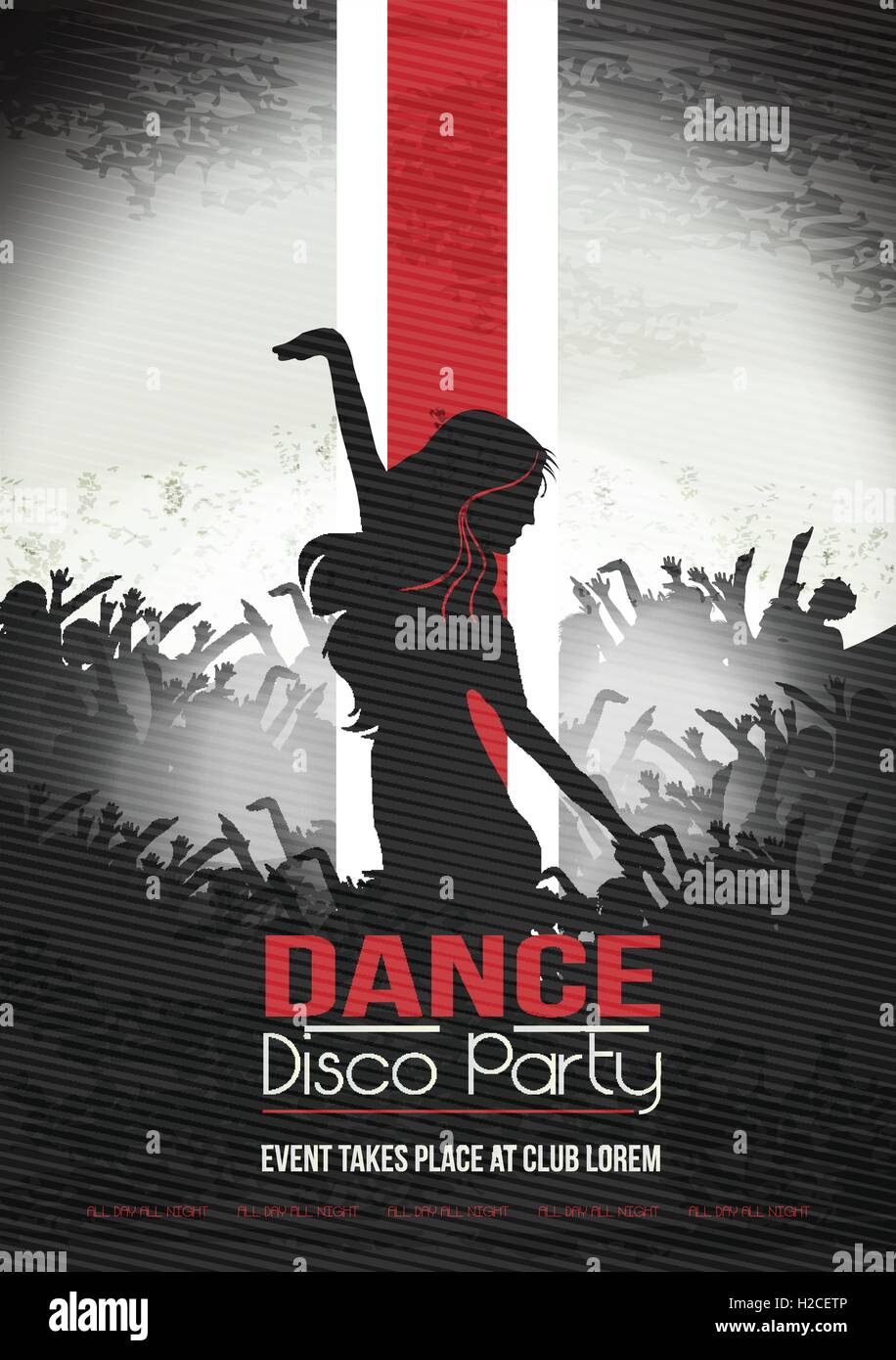 Dance Party Poster Background Template Stock Vector Image & Art - Alamy