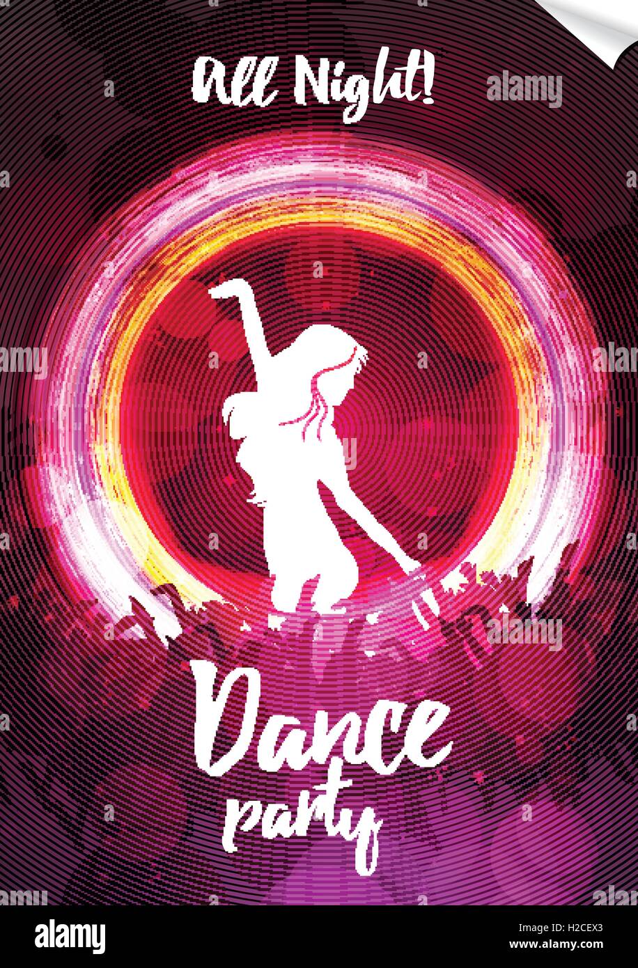 Dance Party Poster Background Template Stock Vector Image & Art - Alamy